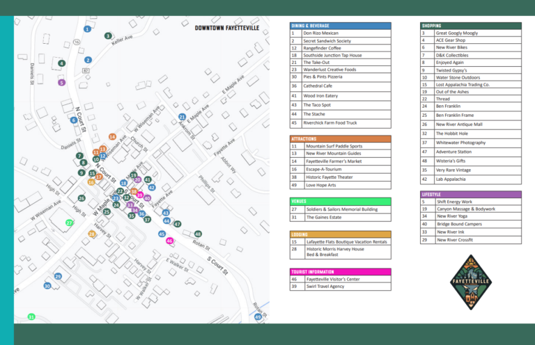 Town Map - Visit Fayetteville WV